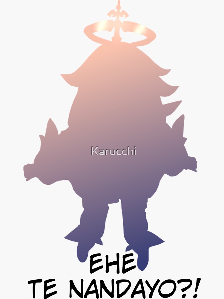 "Paimon Silhouette Ehe Te Nandayo " Sticker by Karucchi | Redbubble