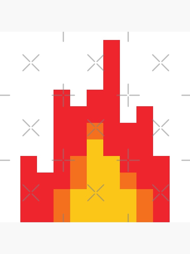 "8 bit fire" Poster for Sale by simasgs | Redbubble