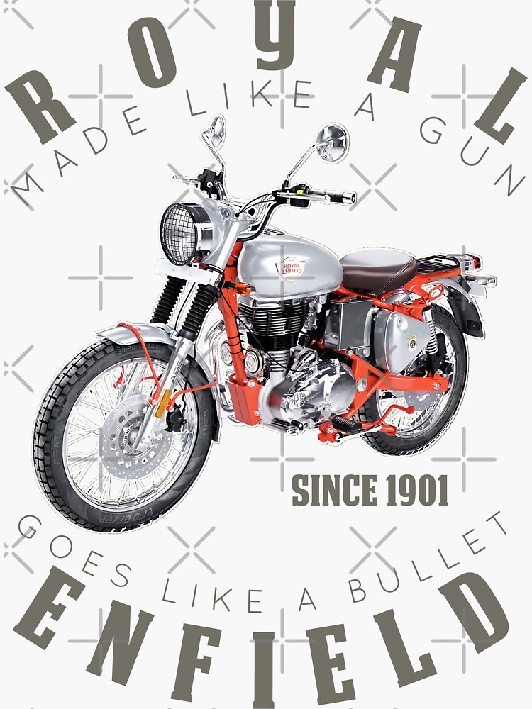 "Royal Enfield designs by FASHION THERAPY" Sticker for Sale by Abhi ...