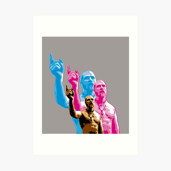 "Techno Viking meme glitch" Art Print for Sale by gstencilist | Redbubble