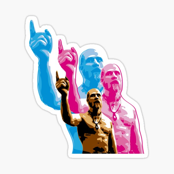 "Techno Viking meme glitch" Sticker for Sale by gstencilist | Redbubble