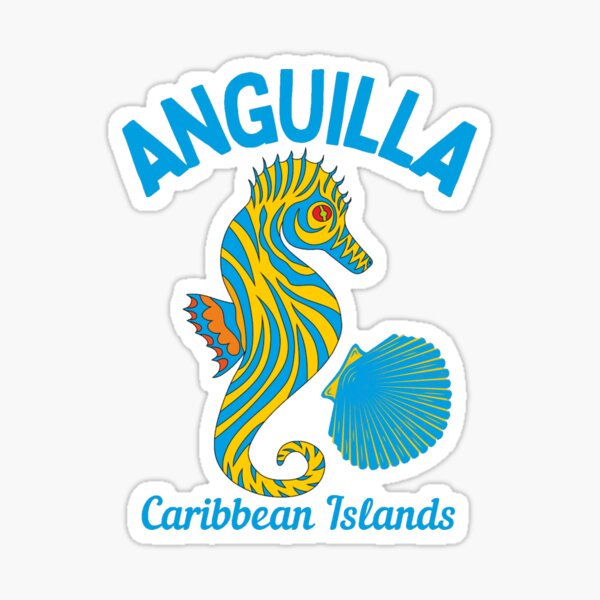 "Bright Caribbean Islands Anguilla, Blue Text- Beach / Vacation ...