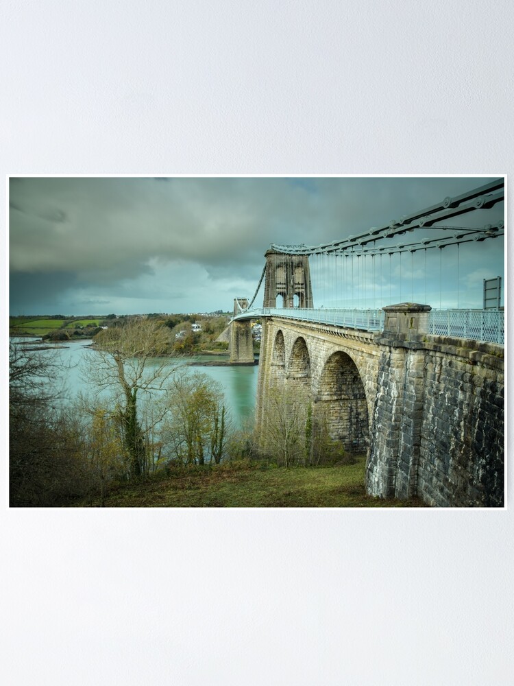 "Menai Suspension Bridge" Poster for Sale by MargaretClavell | Redbubble