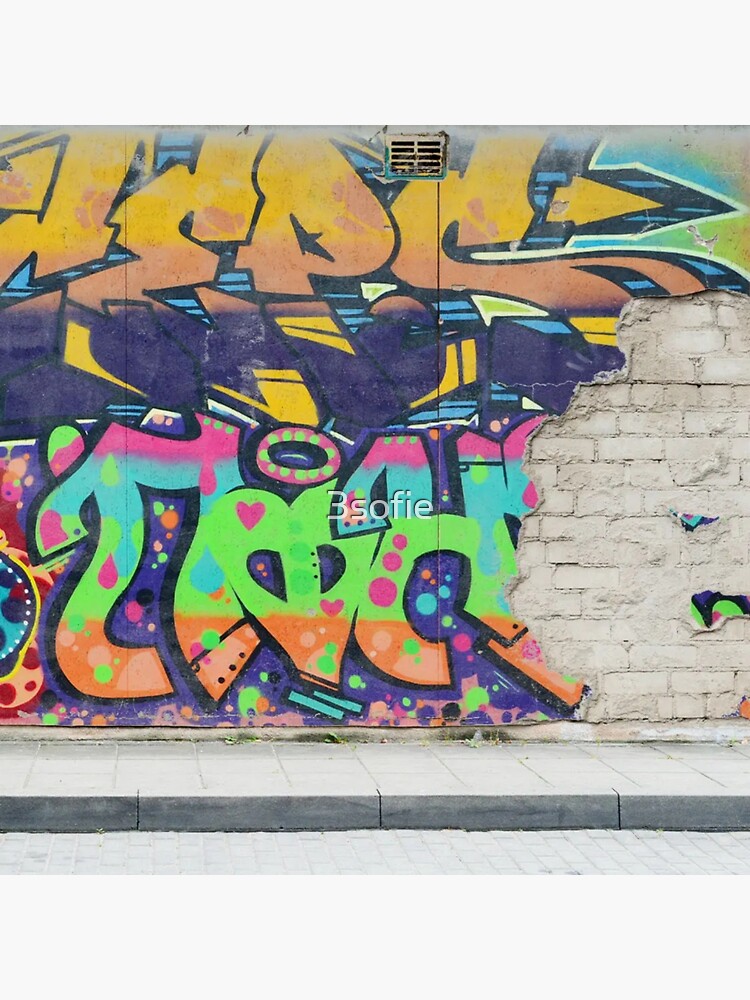 "Graffiti, letters and words mixed colors" Sticker by 3sofie | Redbubble
