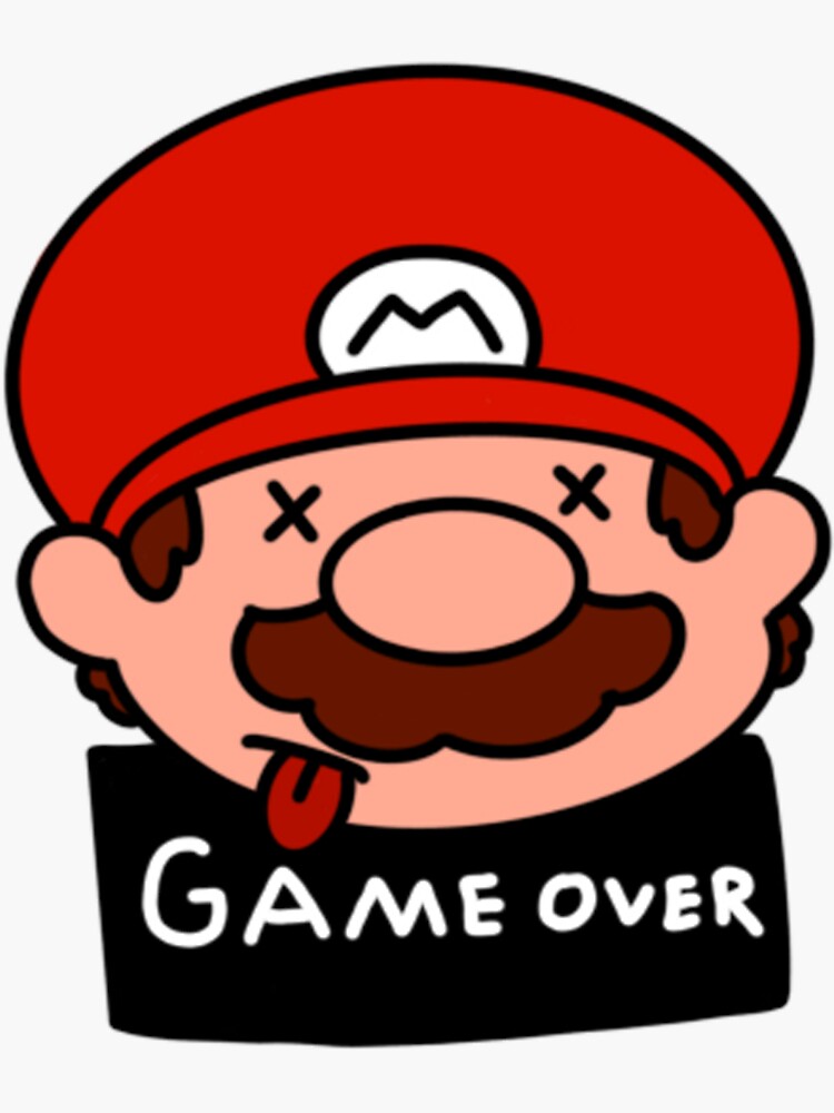 "Oh No! GAME OVER" Sticker by Zringell | Redbubble