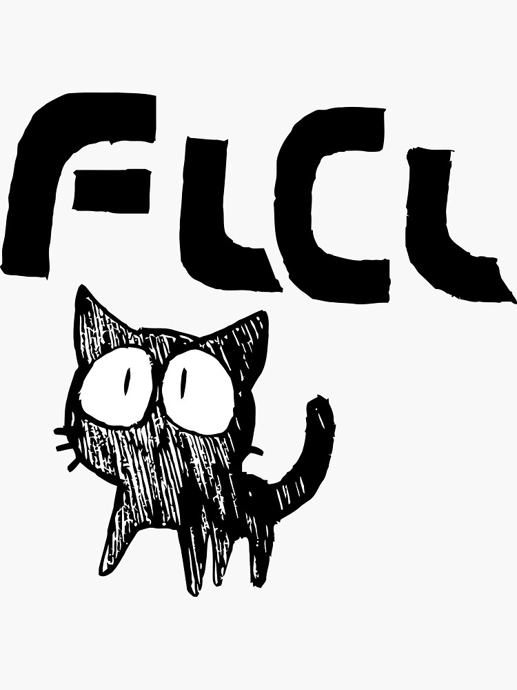 "FLCL TAKKUN CAT" Sticker for Sale by hadigiyon | Redbubble