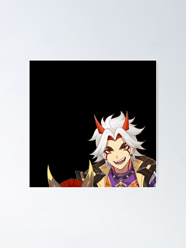 "Genshin Impact Arataki Itto" Poster by Omagatoki | Redbubble