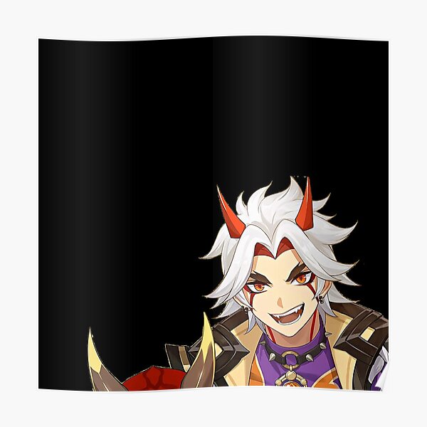 "Genshin Impact Arataki Itto" Poster by Omagatoki | Redbubble