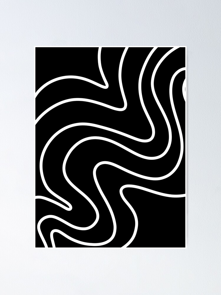 "Black and White Line Art Swirls, made by EndlessEmporium" Poster for ...