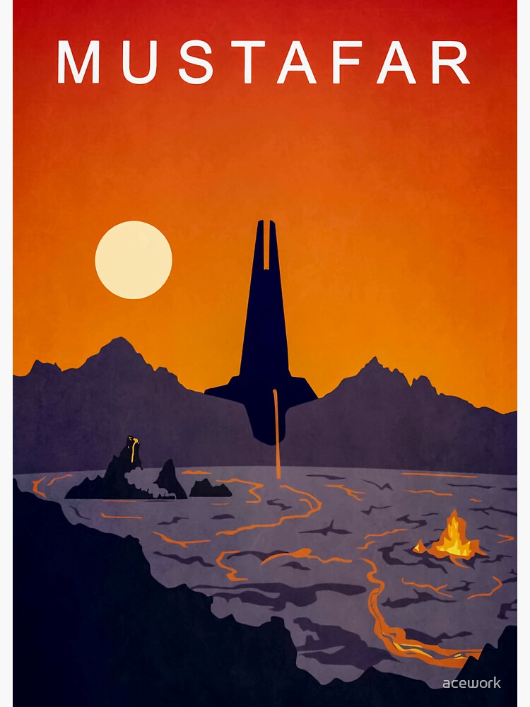 "Mustafar Minimal" Sticker for Sale by acework | Redbubble