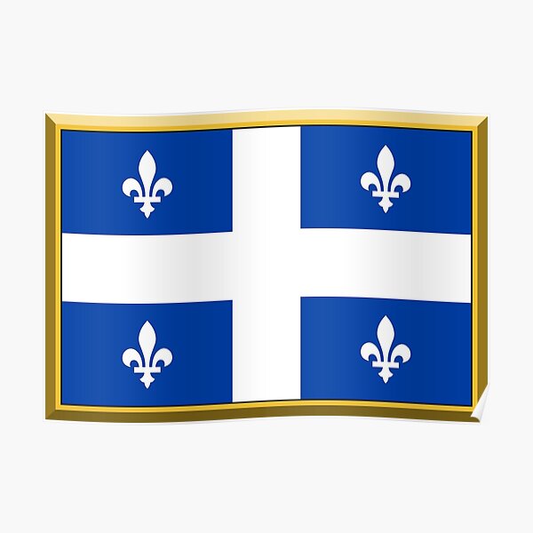 "QUEBEC Flag Gifts, Masks, Stickers & Products (GF)" Poster for Sale by ...