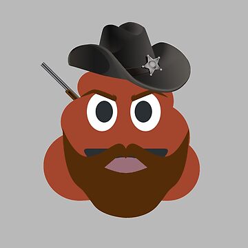 "Sheriff Poop " Sticker for Sale by Reecethebeast | Redbubble