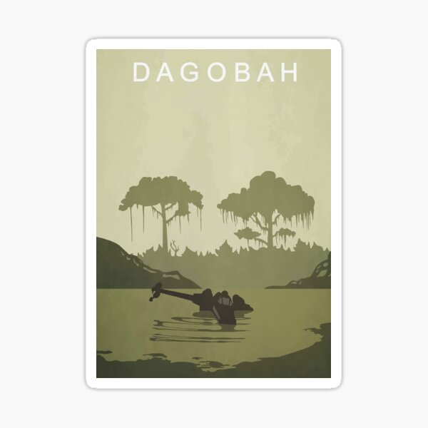 "Dagobah Minimal" Sticker by acework | Redbubble