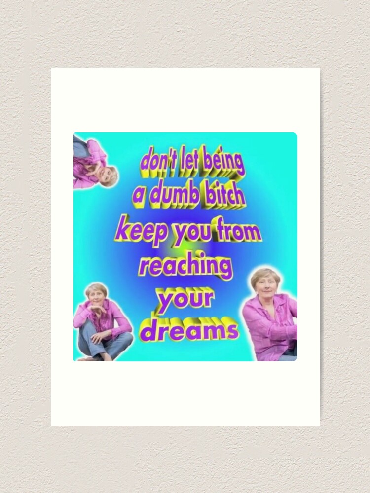 "Don't let being a dumb b*tch keep you from reaching your dreams meme ...