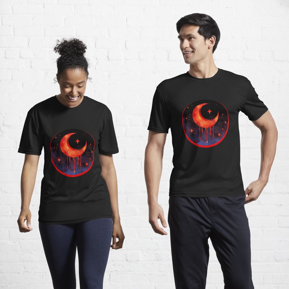 "Blood Red Crescent Moon bleeding dripping among stars" Poster for Sale ...