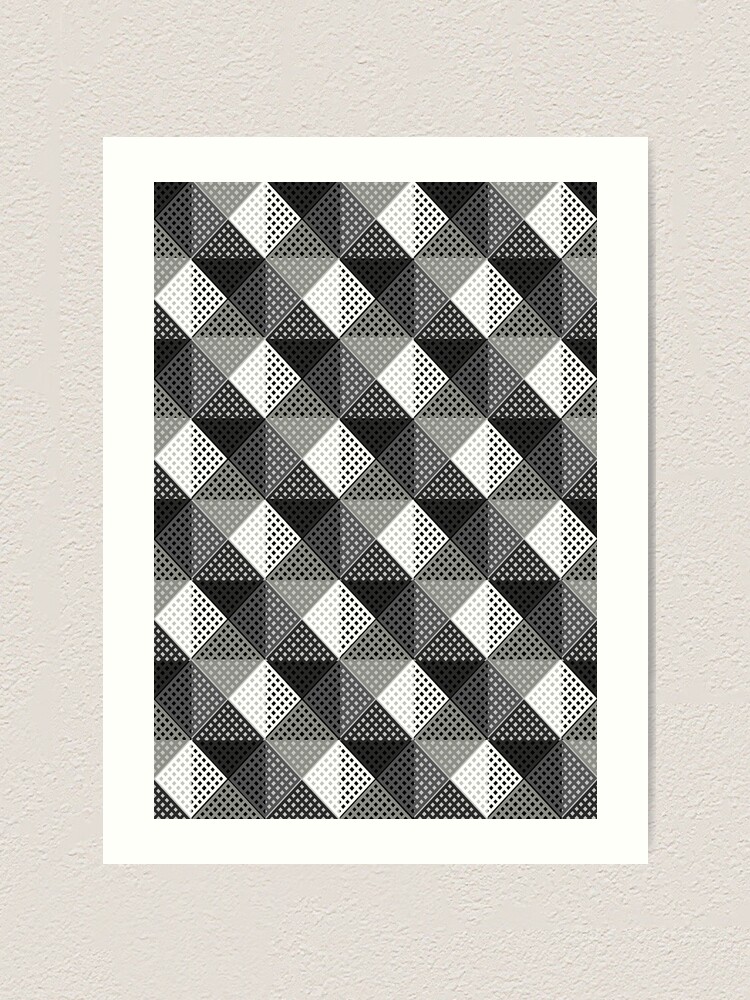 "Angled Checkerboard Quilt Pattern no. 24" Art Print for Sale by ...