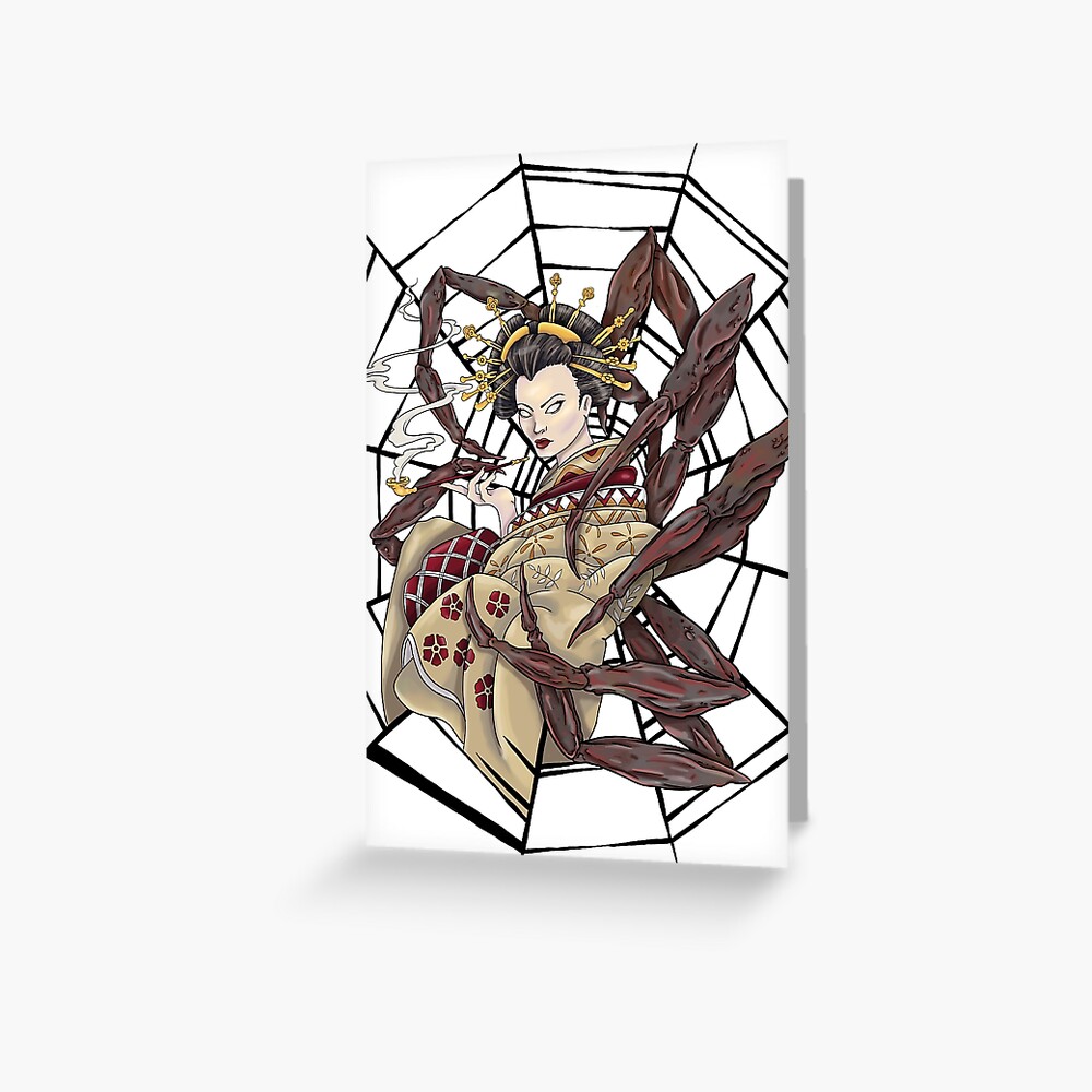 "Japanese spider Woman" Greeting Card by ceceYamashita | Redbubble