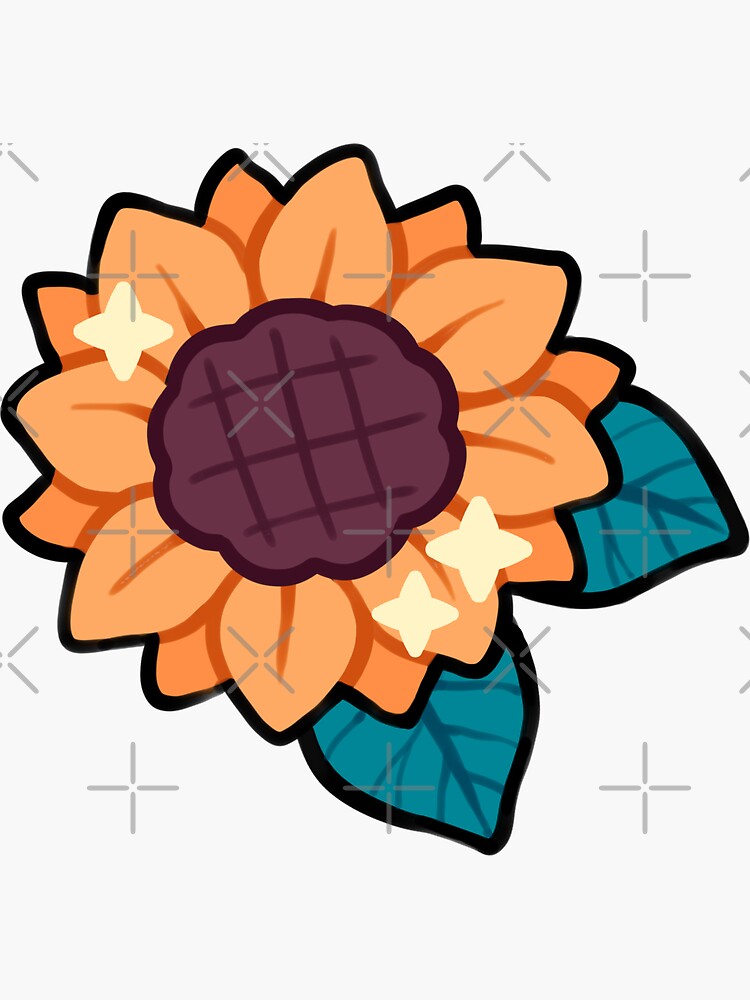 "little sunflower" Sticker for Sale by freshbobatae | Redbubble