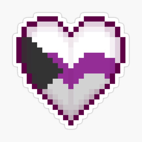 "Demisexual Flag Pixel Heart" Sticker for Sale by squidego | Redbubble