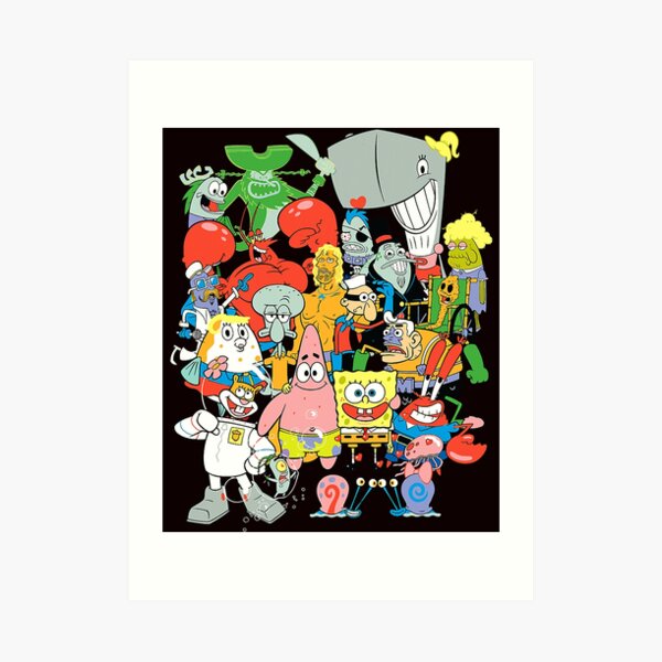 "Spongebob Squarepants Cast Of Characters" Art Print for Sale by ...