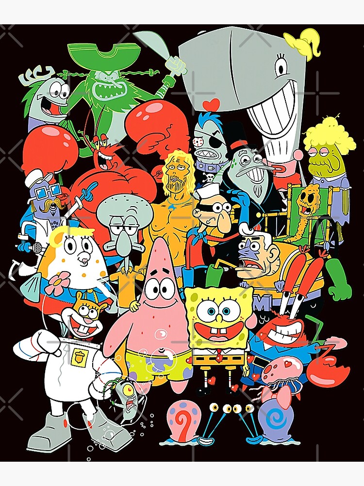"Spongebob Squarepants Cast Of Characters" Art Print for Sale by ...