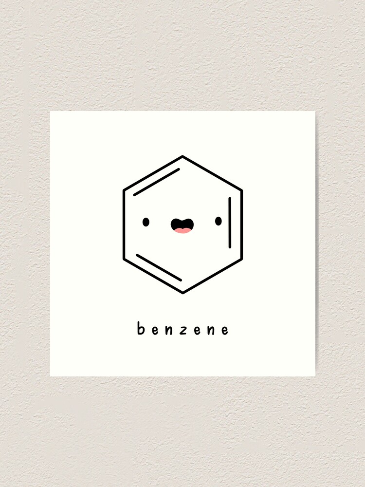 "Kawaii Benzene Hydrocarbon Ring " Art Print for Sale by SofiaSava01 ...