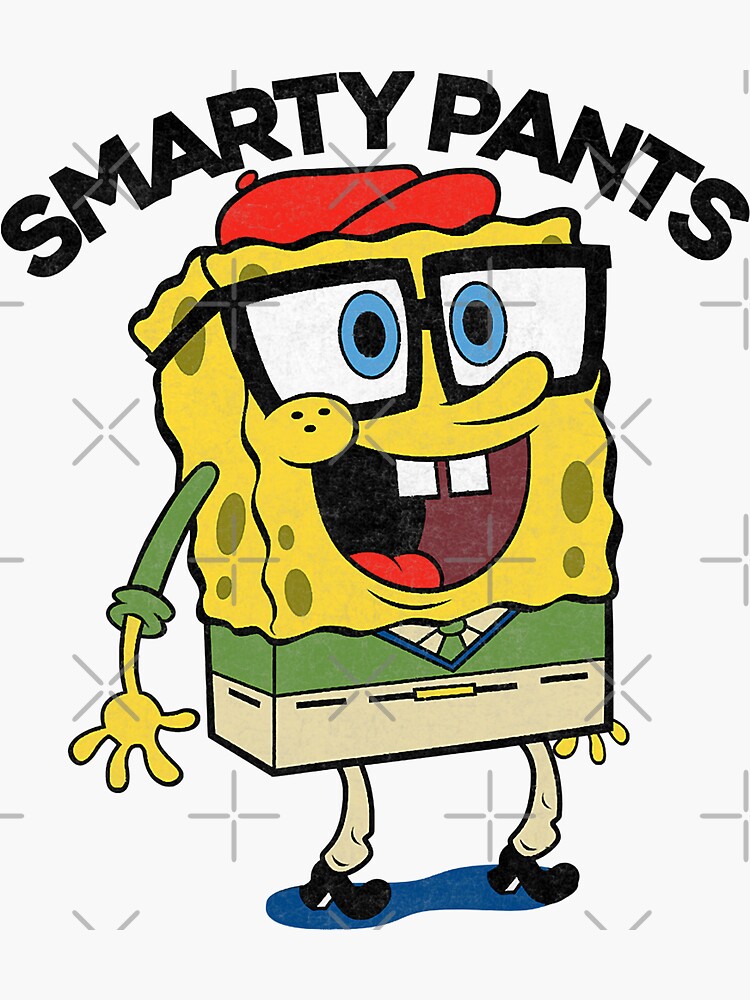 "Spongebob SquarePants Smarty Pants" Sticker for Sale by JosueZuniga ...