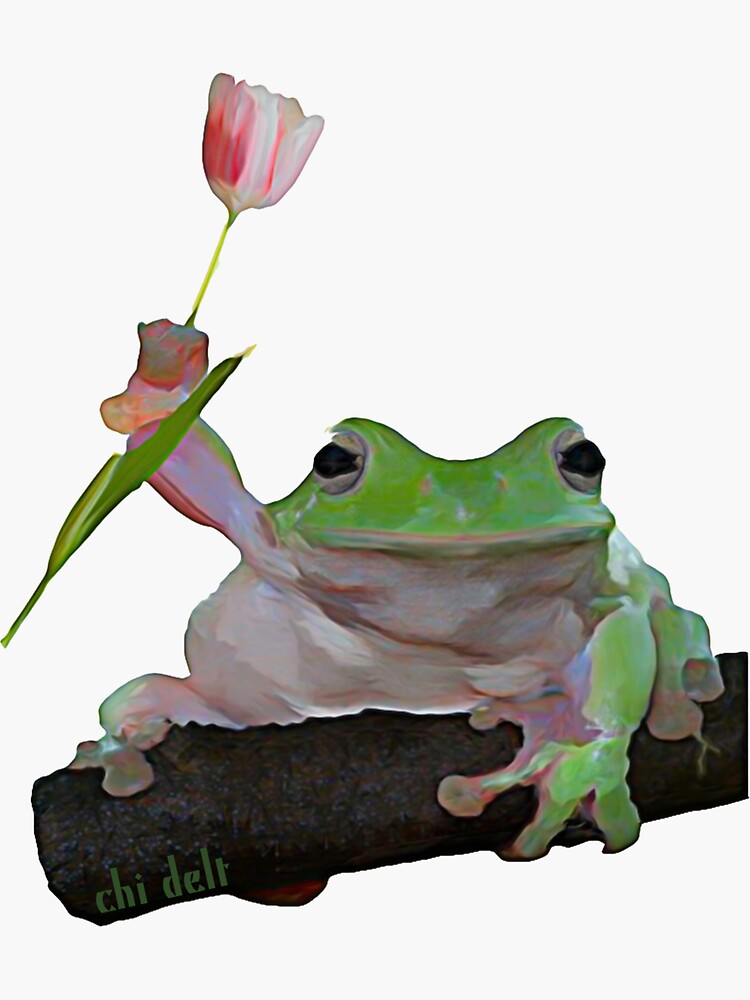 "Chi Delta Frog" Sticker by geis190 | Redbubble