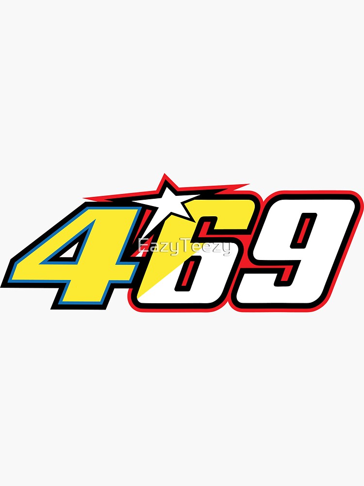 "Nicky Hayden Rossi Tribute Number 469" Sticker by EazyTeezy | Redbubble