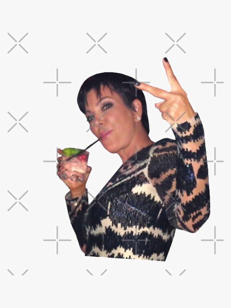 "Kris Jenner Peace Sign" Sticker for Sale by sticker-vault | Redbubble