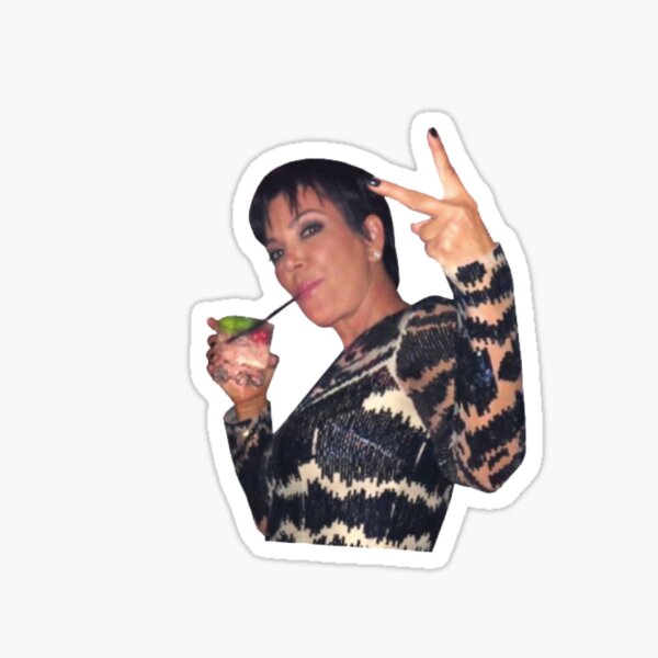 "Kris Jenner Peace Sign" Sticker for Sale by sticker-vault | Redbubble