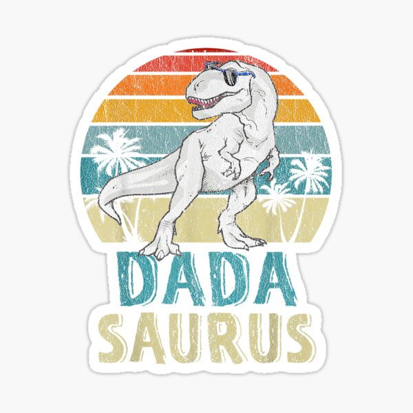 "Dadasaurus T Rex Dinosaur Dada Saurus Family Matching T-Shirt" Sticker ...