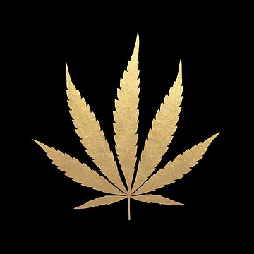 "24K Gold Leaf Marijuana Leaf" Art Print for Sale by Maddie4Real | Redbubble