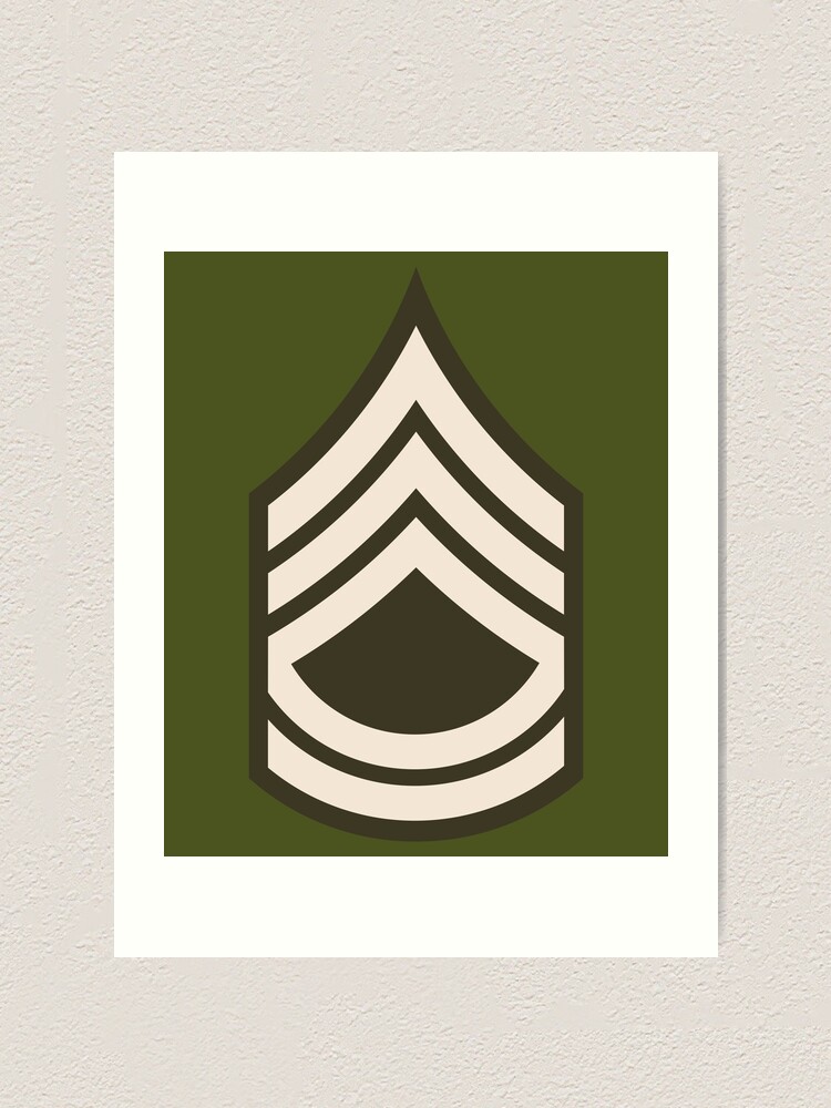 "US ARMY SERGEANT FIRST CLASS STRIPES E-7 RANK" Art Print for Sale by ...