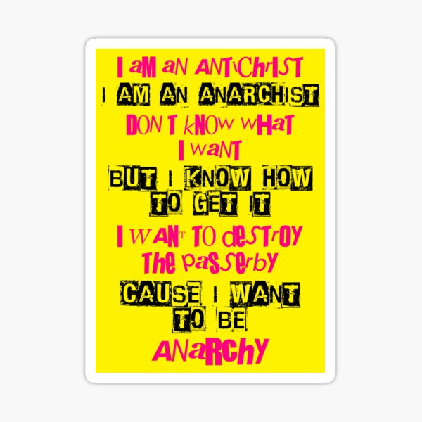 "Punk anarchy " Sticker for Sale by StrangeDollz | Redbubble