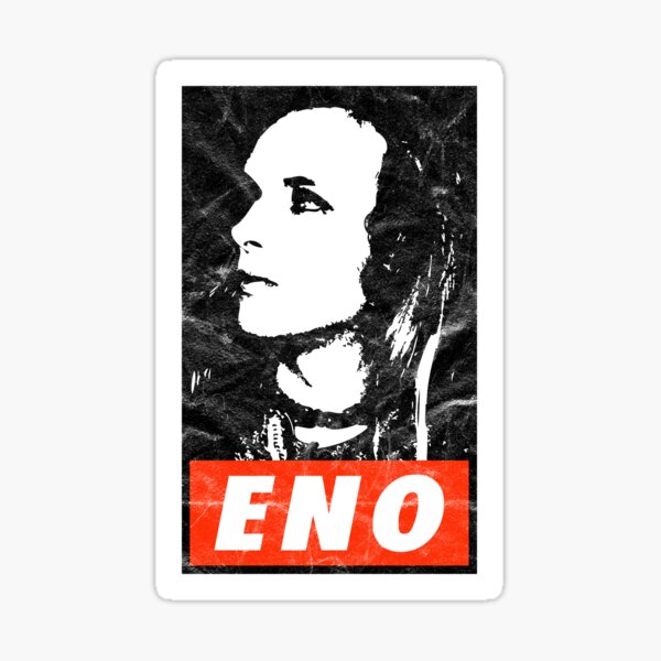 "Eno [Black Worn Look]" Sticker for Sale by fromthehip | Redbubble