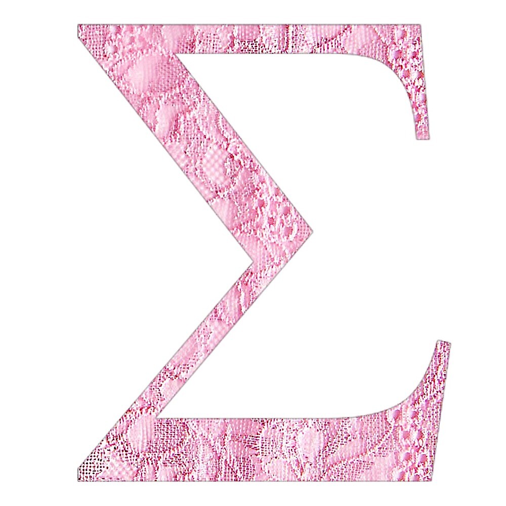 "Sigma- Lace- Greek Letter" by Hope Schmeiser | Redbubble