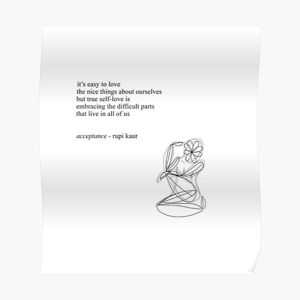"Poem by rupi kaur" Poster for Sale by Autummnn | Redbubble