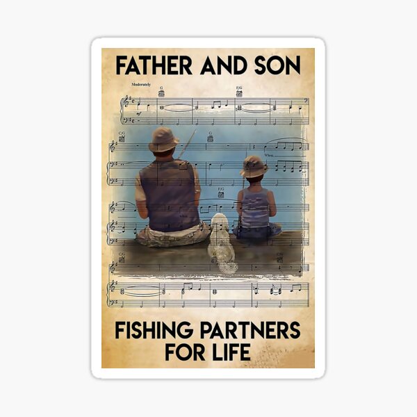 "Fisher Father And Son Fishing Partners For Life" Sticker for Sale by ...