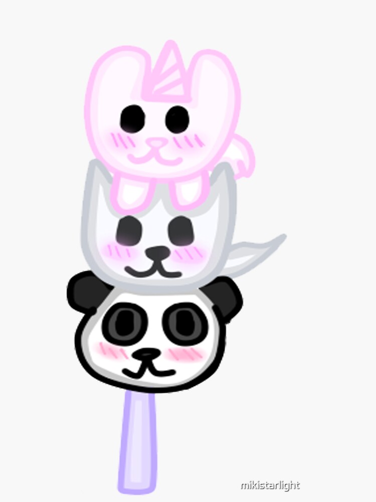 "Kawaii dango " Sticker for Sale by mikistarlight | Redbubble