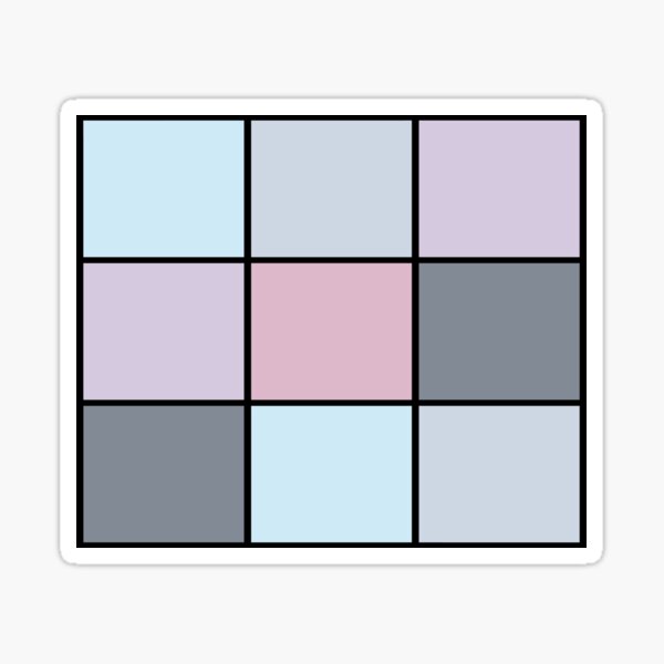 "3x3" Sticker by damek | Redbubble