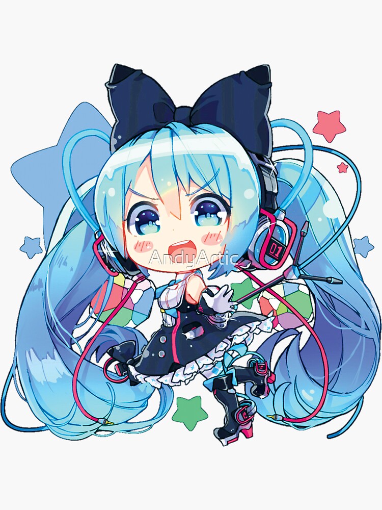 "chibi miku" Sticker by AndyArtic | Redbubble