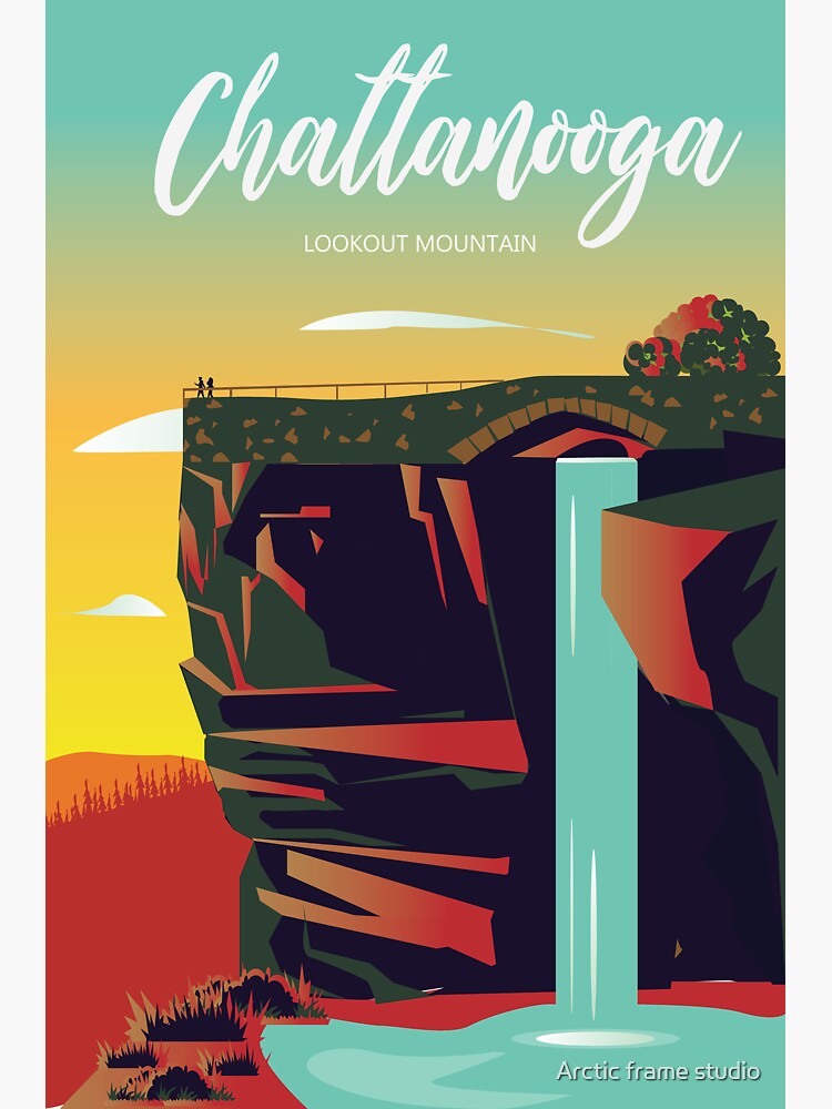 "chattanooga lookout mountain" Sticker for Sale by Caravanstudio ...
