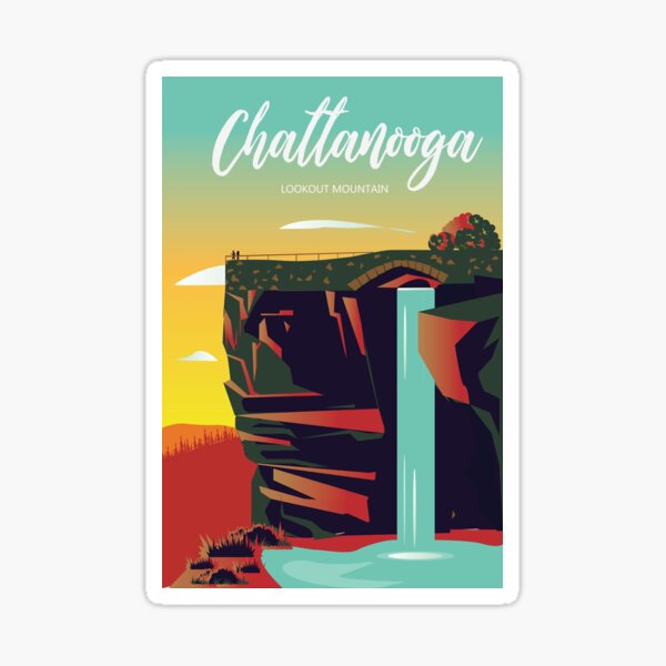"chattanooga lookout mountain" Sticker for Sale by Caravanstudio ...