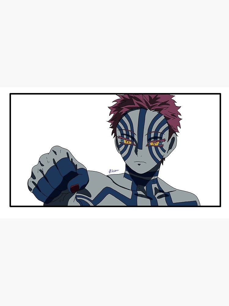 "Akaza Design" Poster by hatefulstarlord | Redbubble