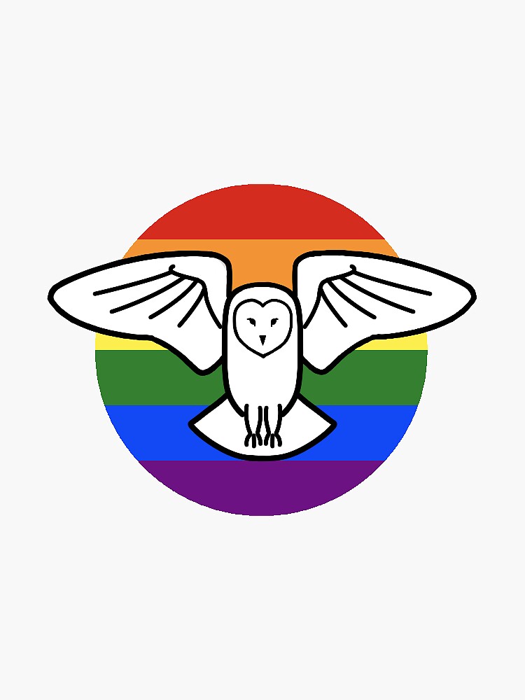 "Gay Pride Owl" Sticker for Sale by TheQueerOwl | Redbubble