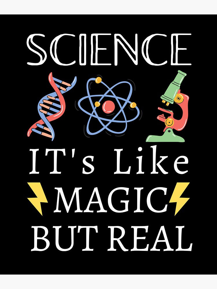 "Science is like Magic but Real" Sticker for Sale by ClassyGeek1 ...