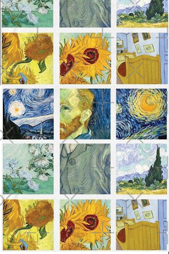 "Vincent Van Gogh Painting Grid" by animateastory | Redbubble
