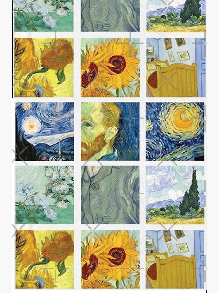 "Vincent Van Gogh Painting Grid" Poster for Sale by animateastory ...