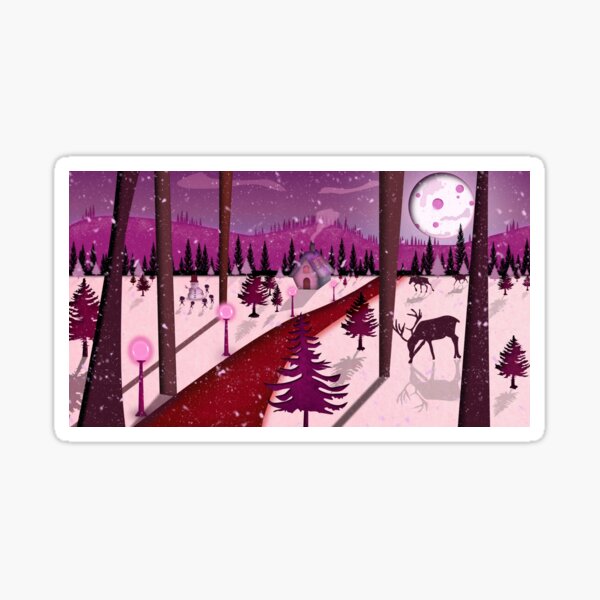 "Pink winter" Sticker for Sale by Xefa10 | Redbubble